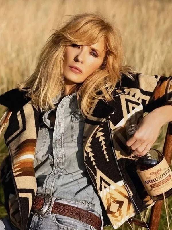 New Beth Dutton Shearling Collar Aviator Jacket